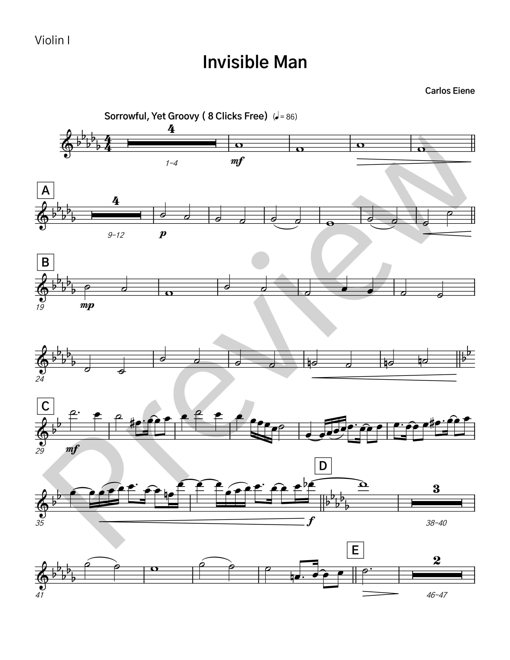 Invisible Man - Sheet Music Collection (Insane In The Rain) — Carlos Eiene