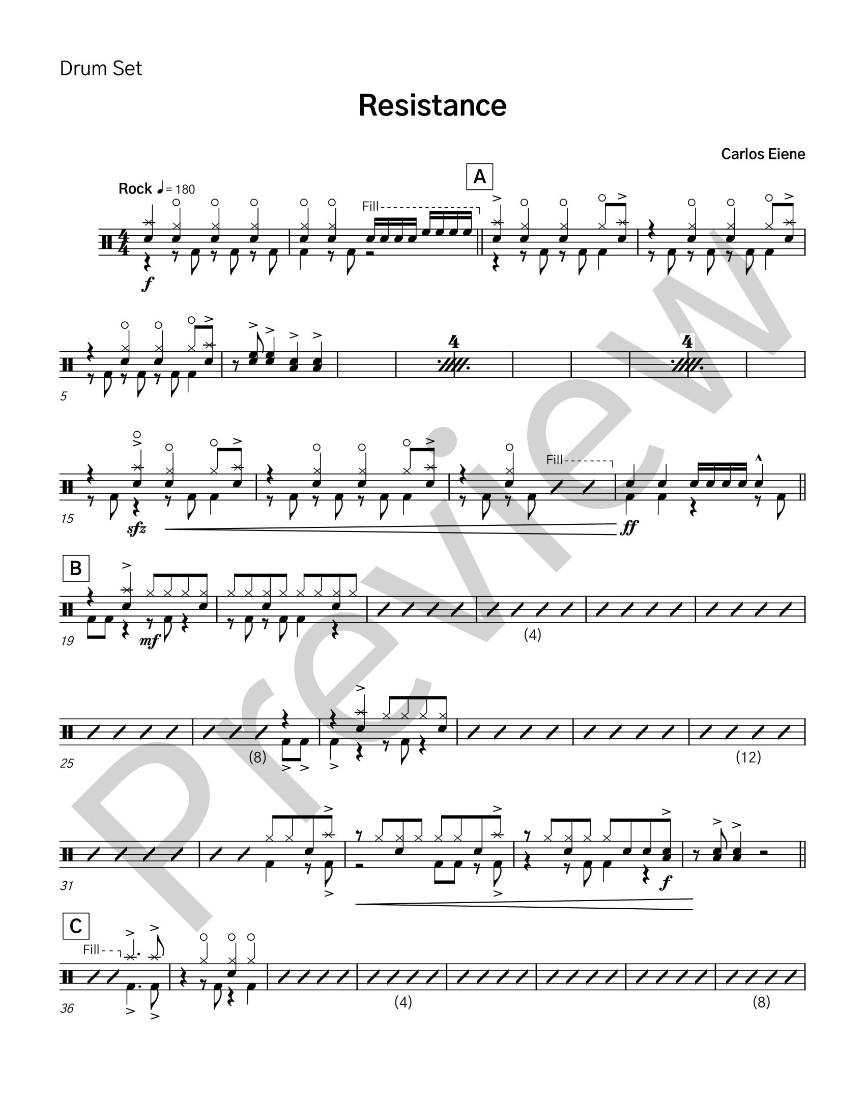 Resistance - Sheet Music Collection (Insane In The Rain) — Carlos Eiene