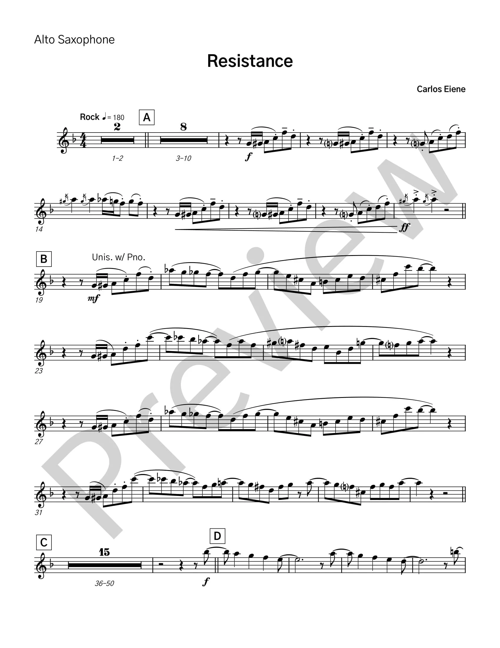 Resistance - Sheet Music Collection (Insane In The Rain) — Carlos Eiene