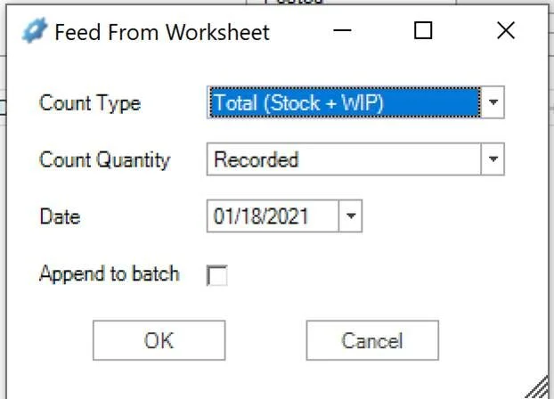 Doing a Physical Inventory - Step 2 : Loading Inventory Batches (Using ...
