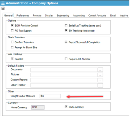 MISys Manufacturing – Unit Weight — Central Nervous Systems