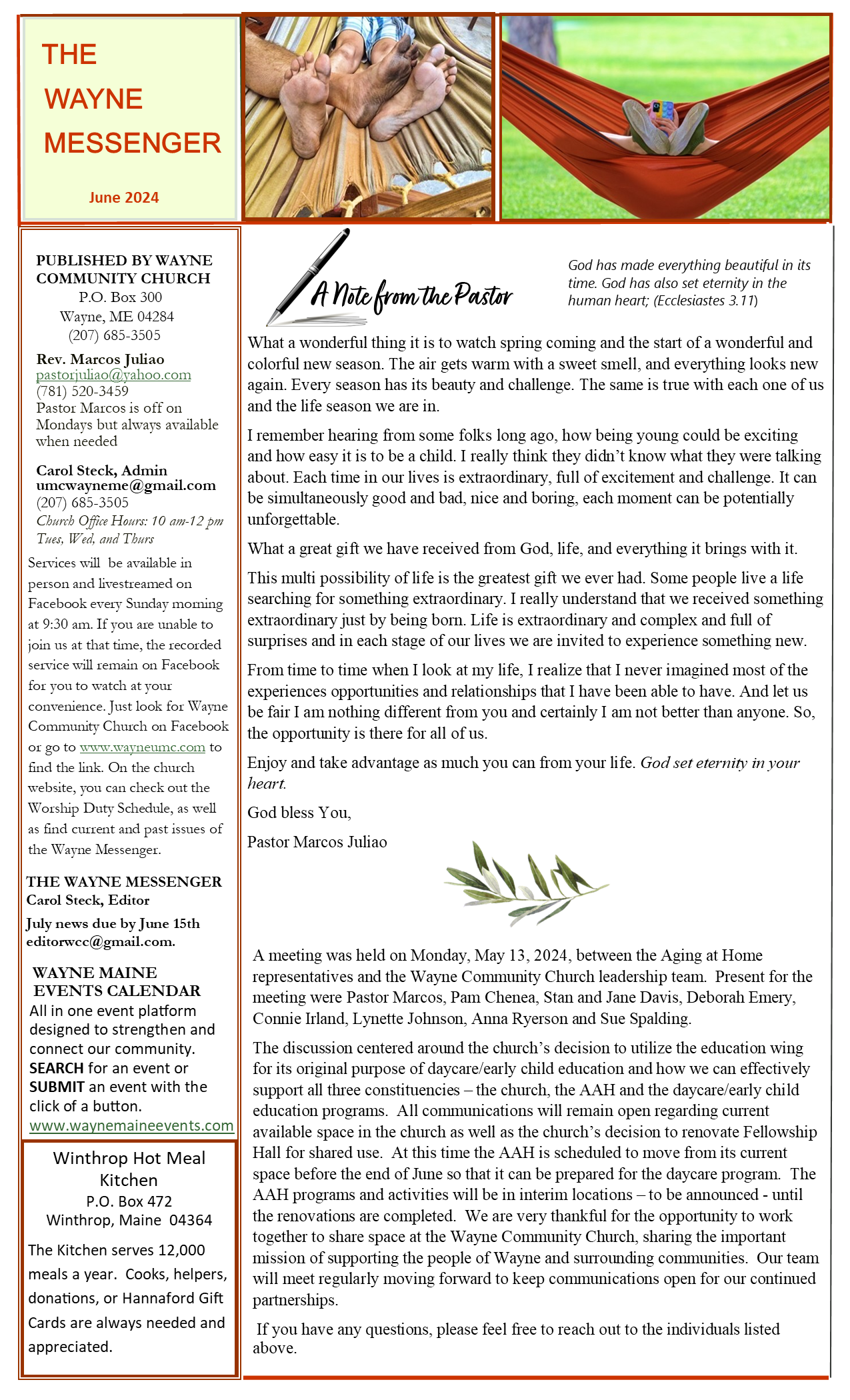 The Wayne Messenger — Wayne Community Church