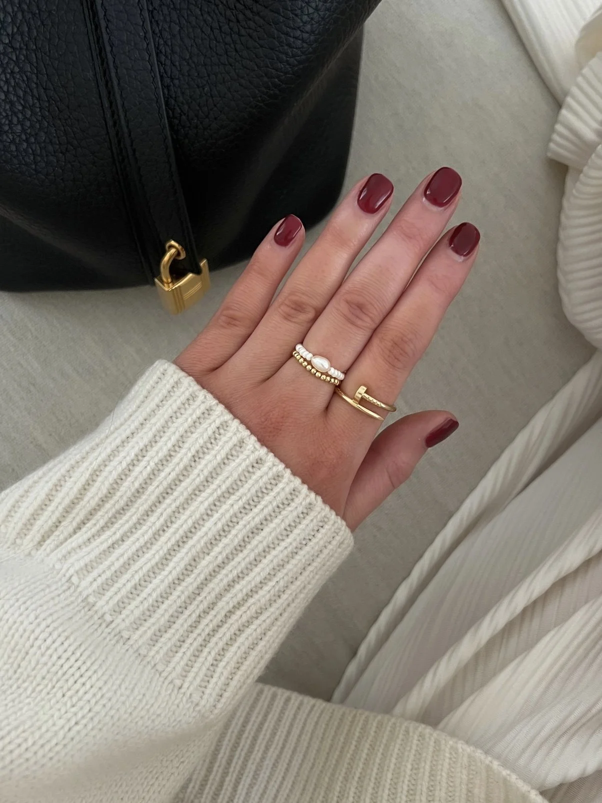 Handcrafted White Ava Ring with a Pearl — JOYEM
