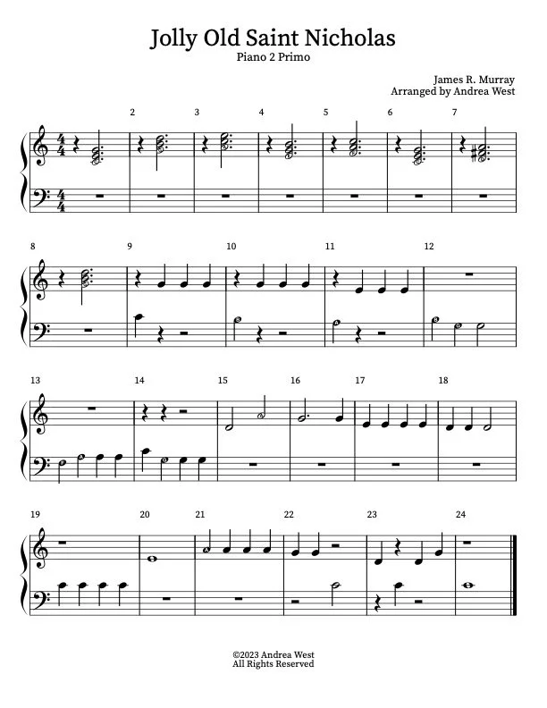 Jolly Old Saint Nicholas — Leila Viss, 88PK