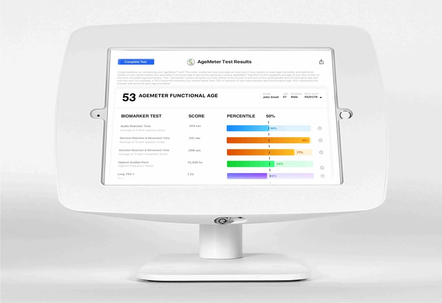 AgeMeter - Functional/Biological Age Test Through Aging Biomarkers