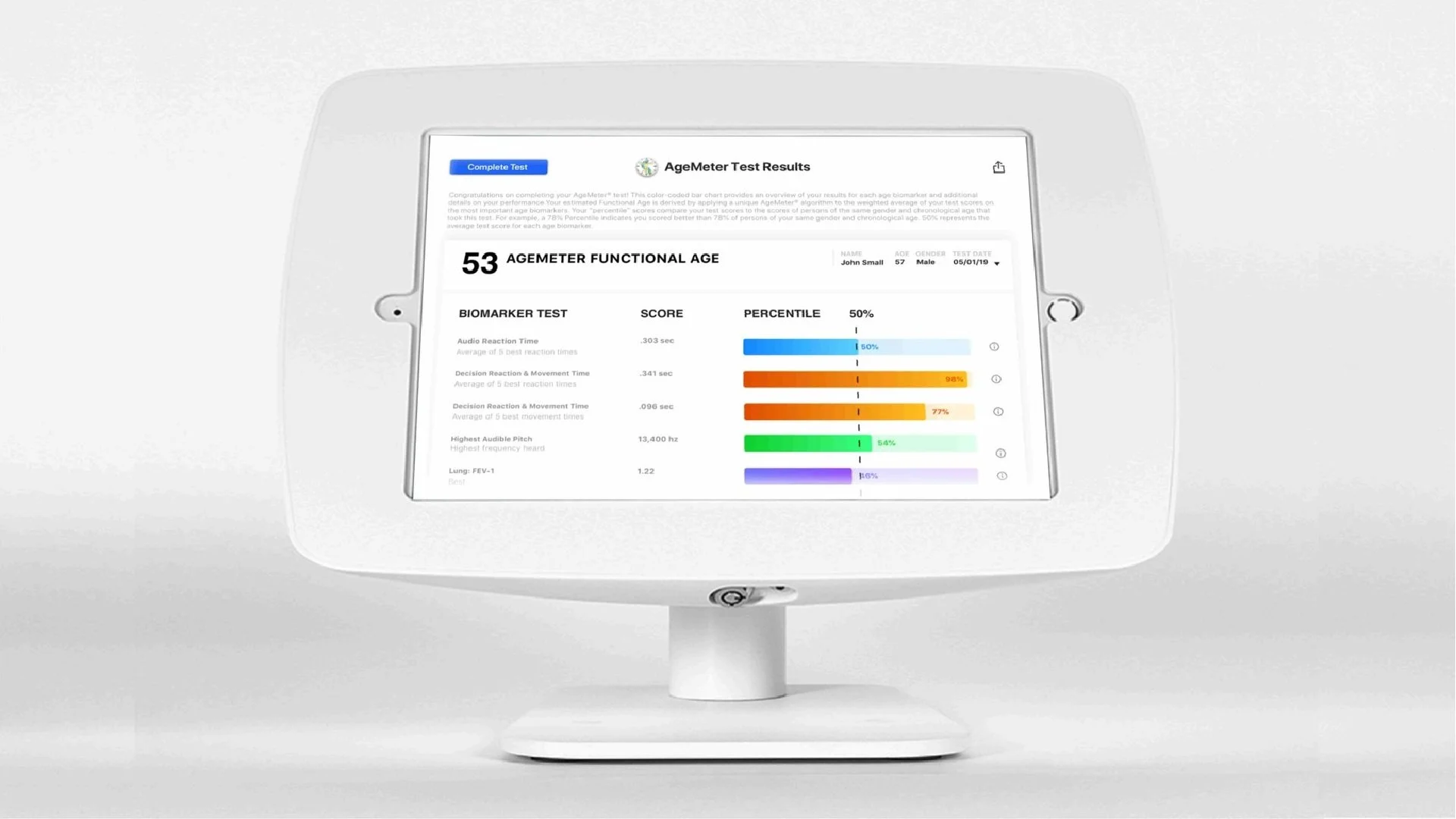 AgeMeter - Functional/Biological Age Test Through Aging Biomarkers