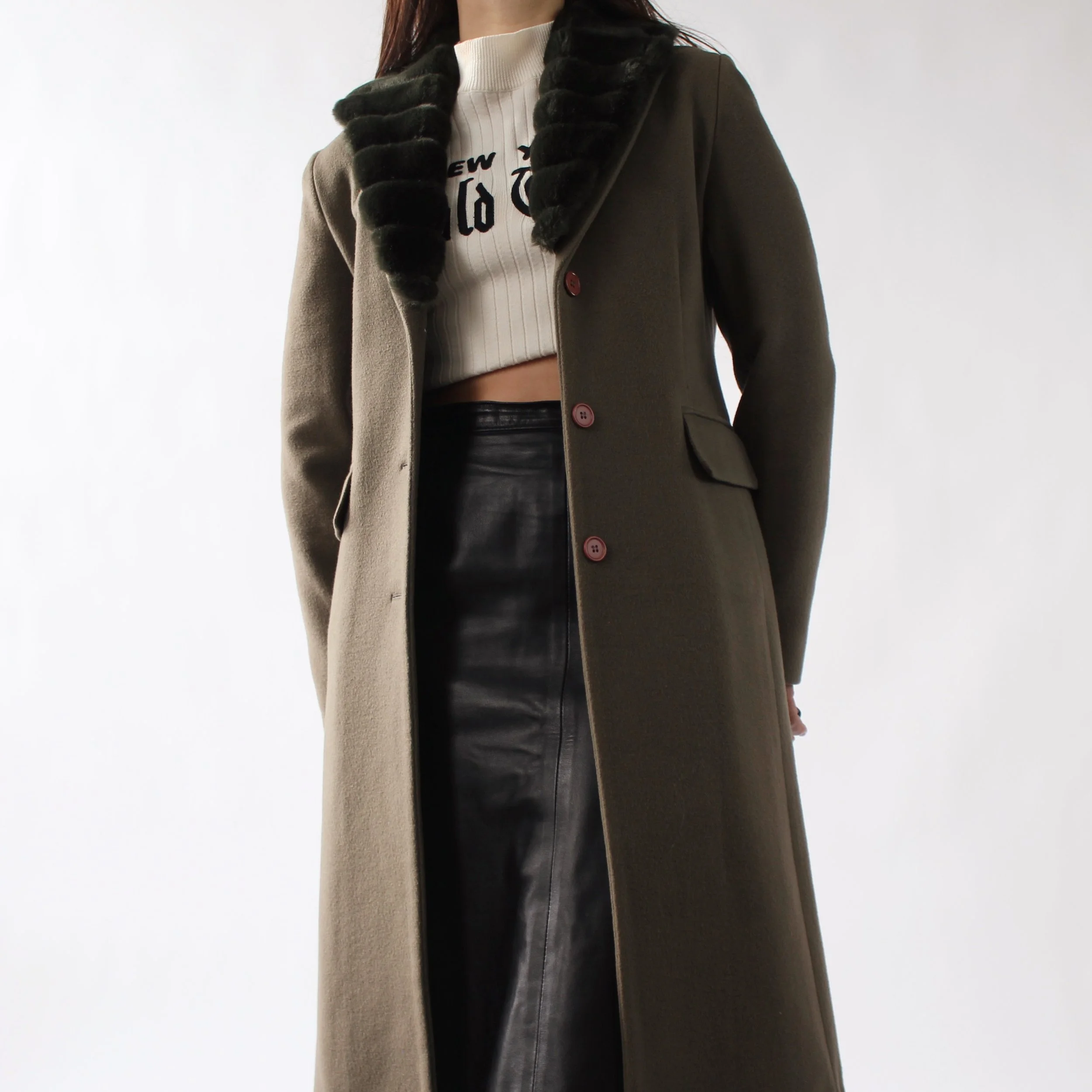 2000s Rust Red Leather Coat — Wornable