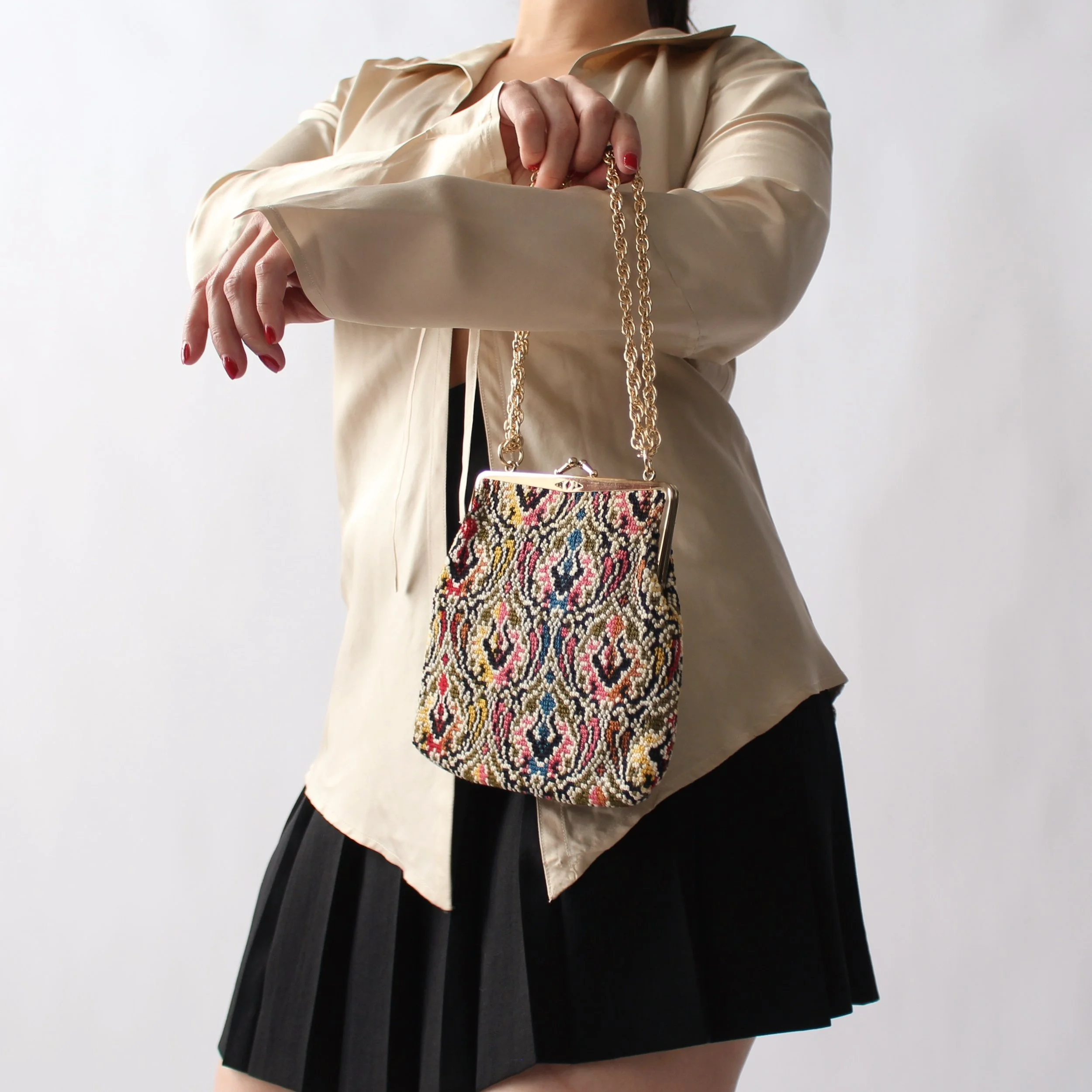 Vintage Whiting & Davis Chain Mesh Bag — Wornable