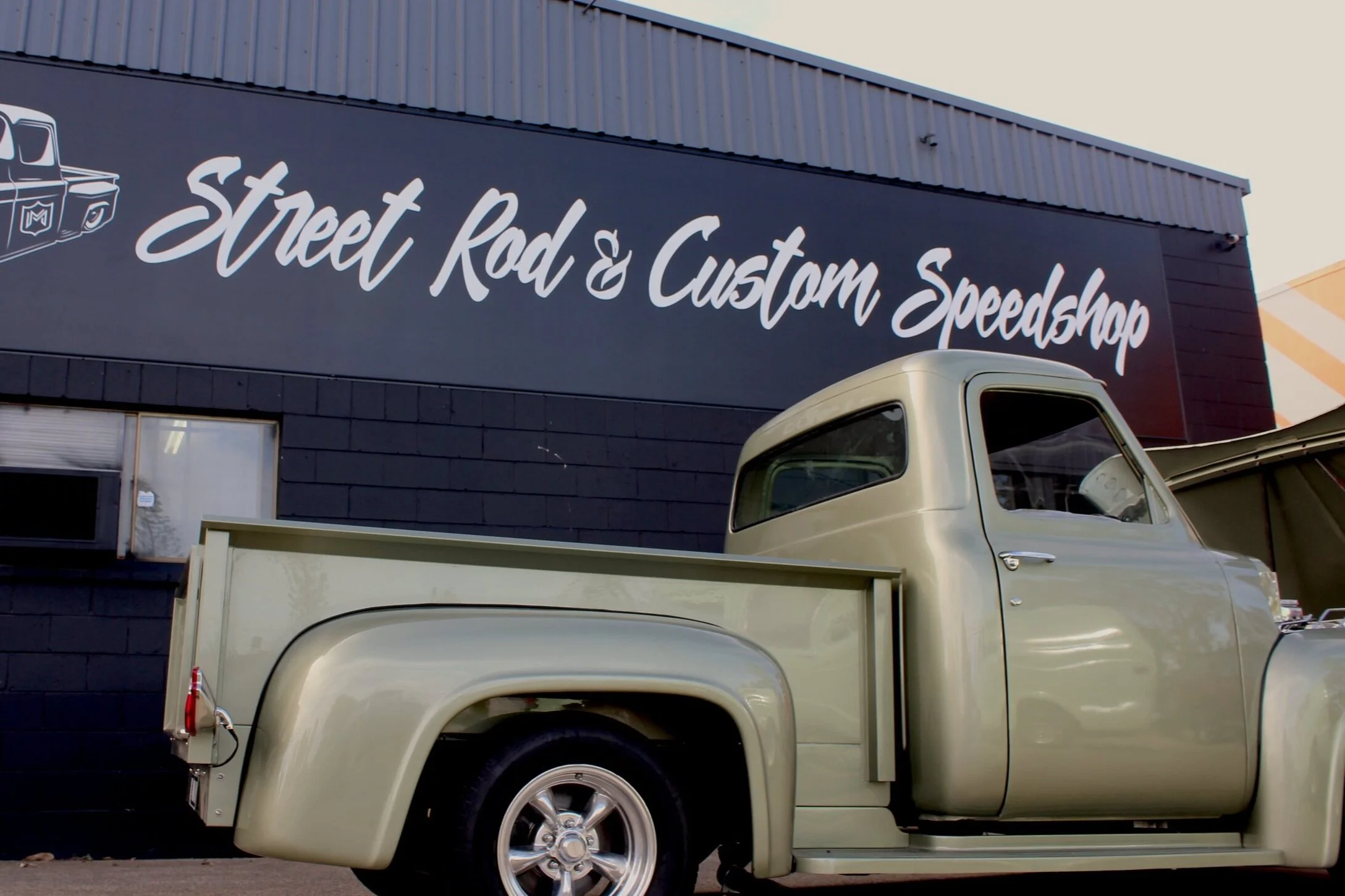 Custom interior 55' Ford F100 — Timeless Automotive Trimming - Gold ...