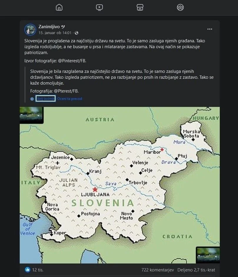 Slovenija ni najčistejša država na svetu — Oštro