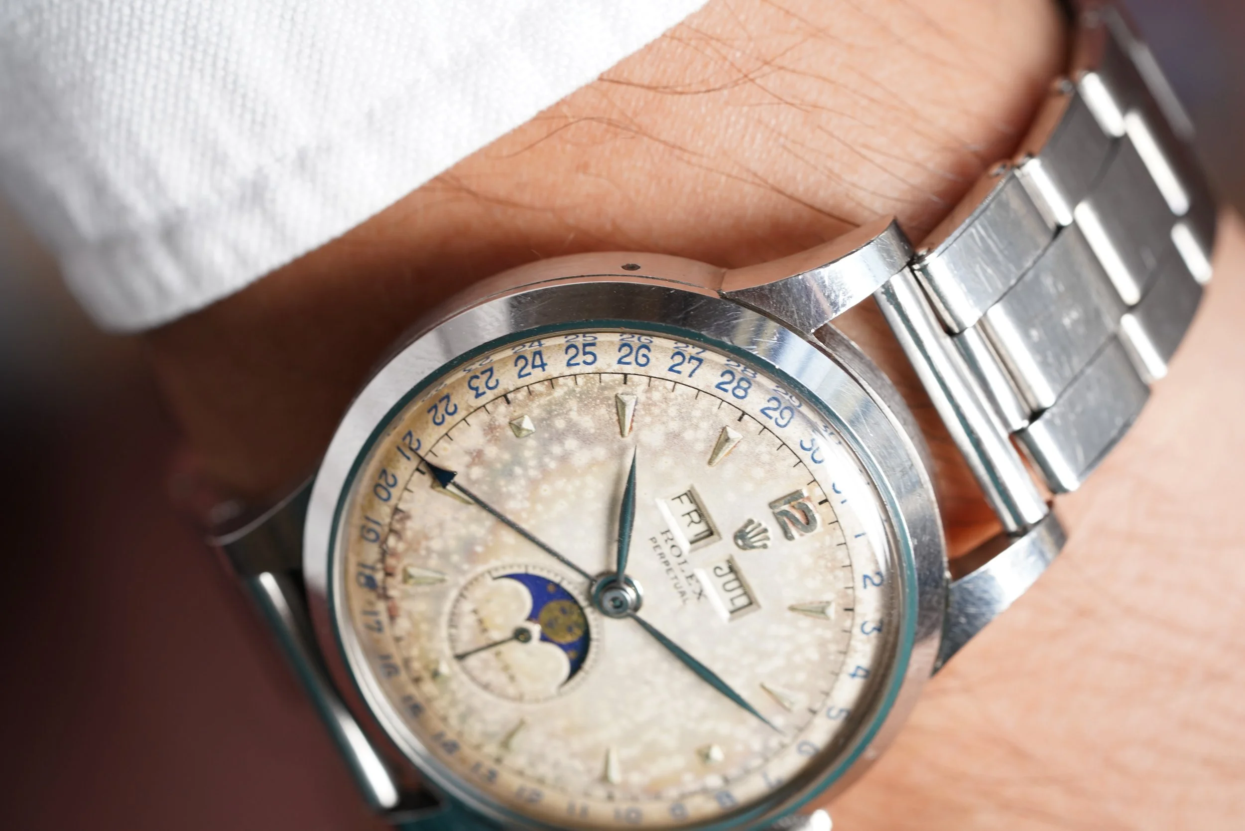 Rolex "Padellone" Reference 8171 in Steel "Unpolished" — Wind Vintage
