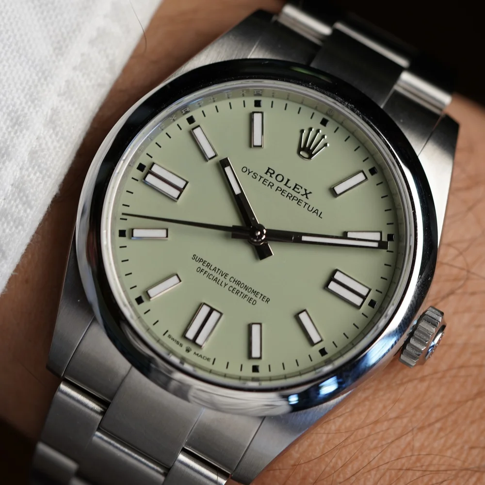 Rolex Pistachio 41MM Oyster Perpetual Reference 134300 Brand New Full ...