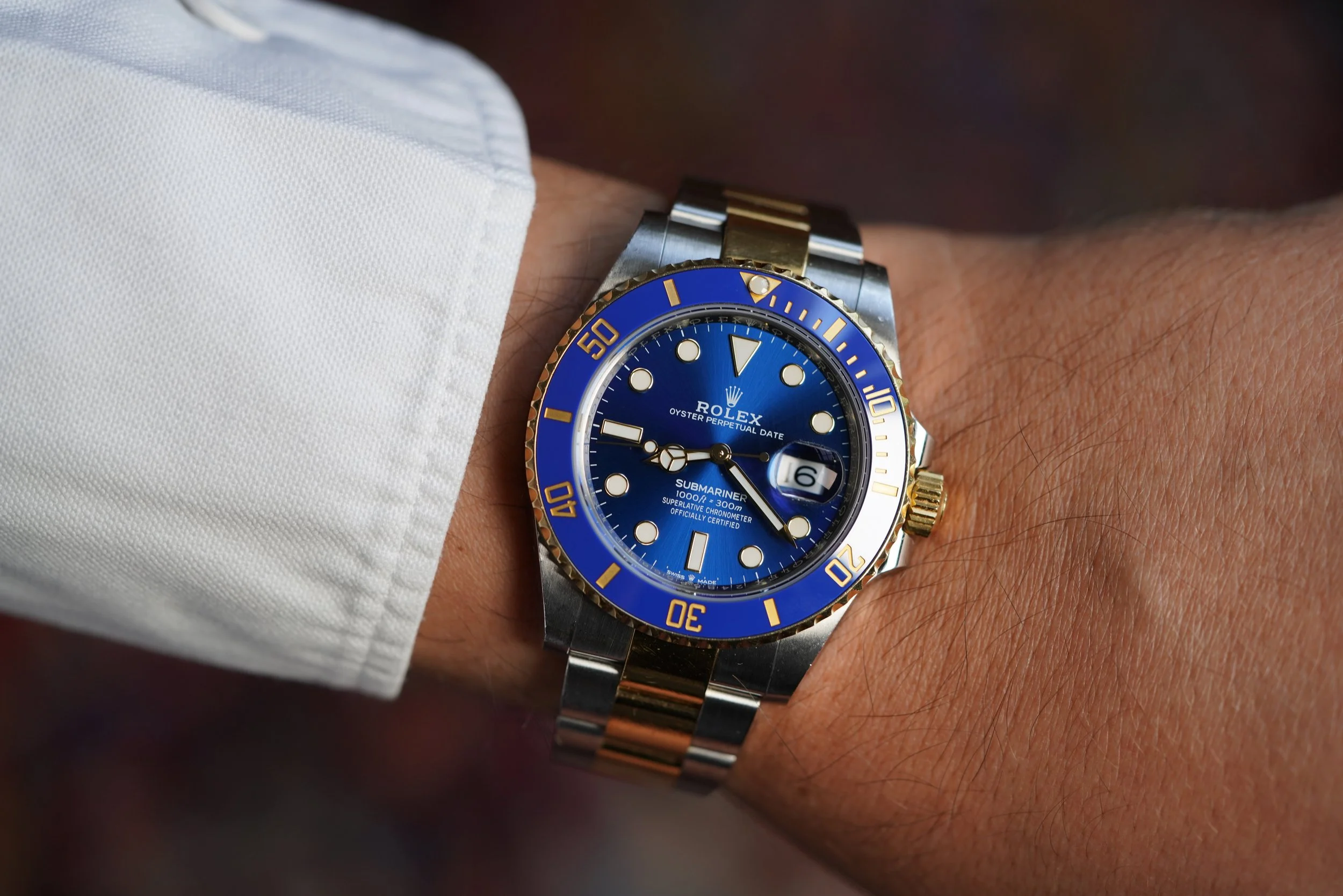 Rolex Bluesy Two-Tone Submariner Reference 126613LB Unpolished Full Set ...