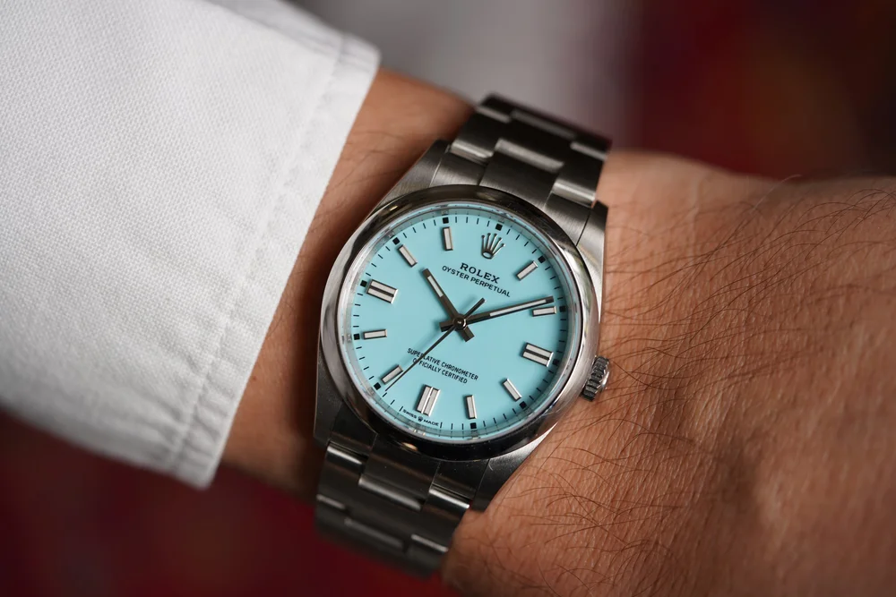 Rolex Oyster Perpetual Reference 126000 Tiffany Blue Dial Unpolished ...