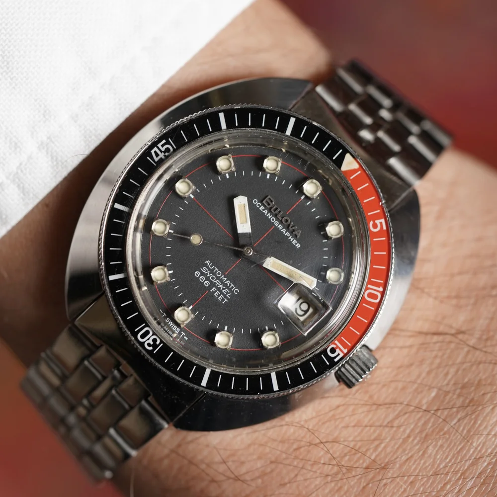 Bulova Devil Diver Oceanographer Snorkel on Bracelet Unpolished — Wind ...