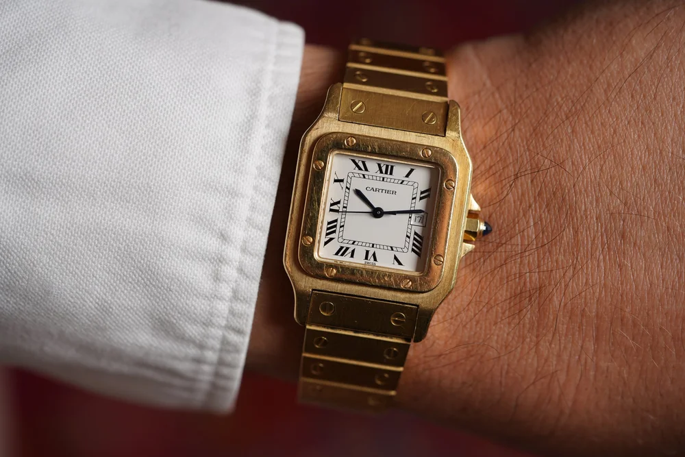 Cartier Santos Or Massif “Gordon Gekko” in 18k Yellow Gold Unpolished ...
