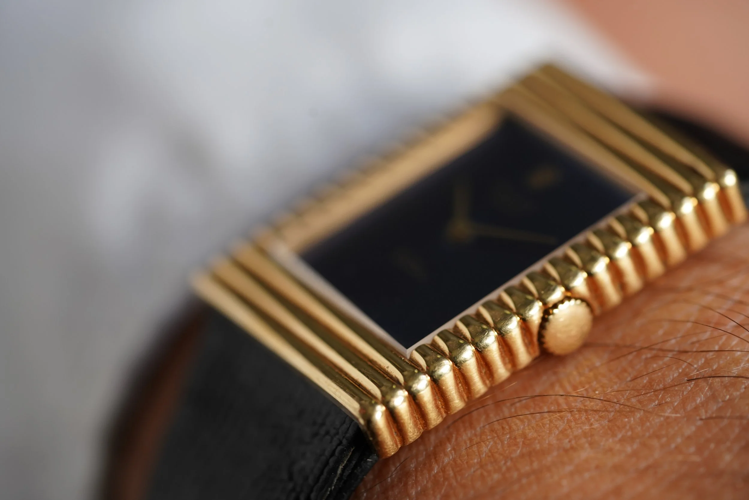 Rolex Cellini Blue Dial 4012 in 18K Yellow Gold Unpolished — Wind Vintage