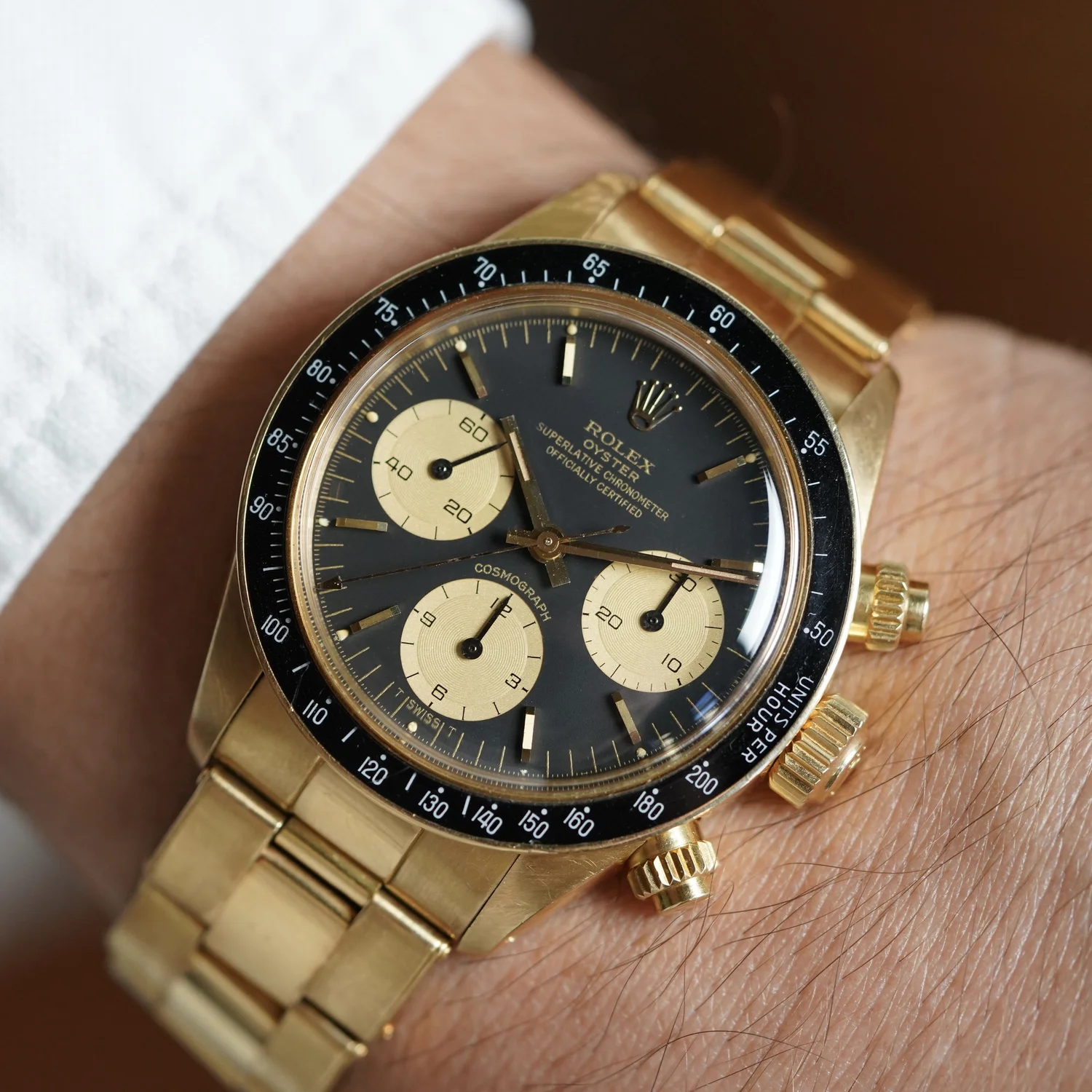 Rolex Daytona Reference 6263 in 18K Yellow Gold Full Set — Wind Vintage