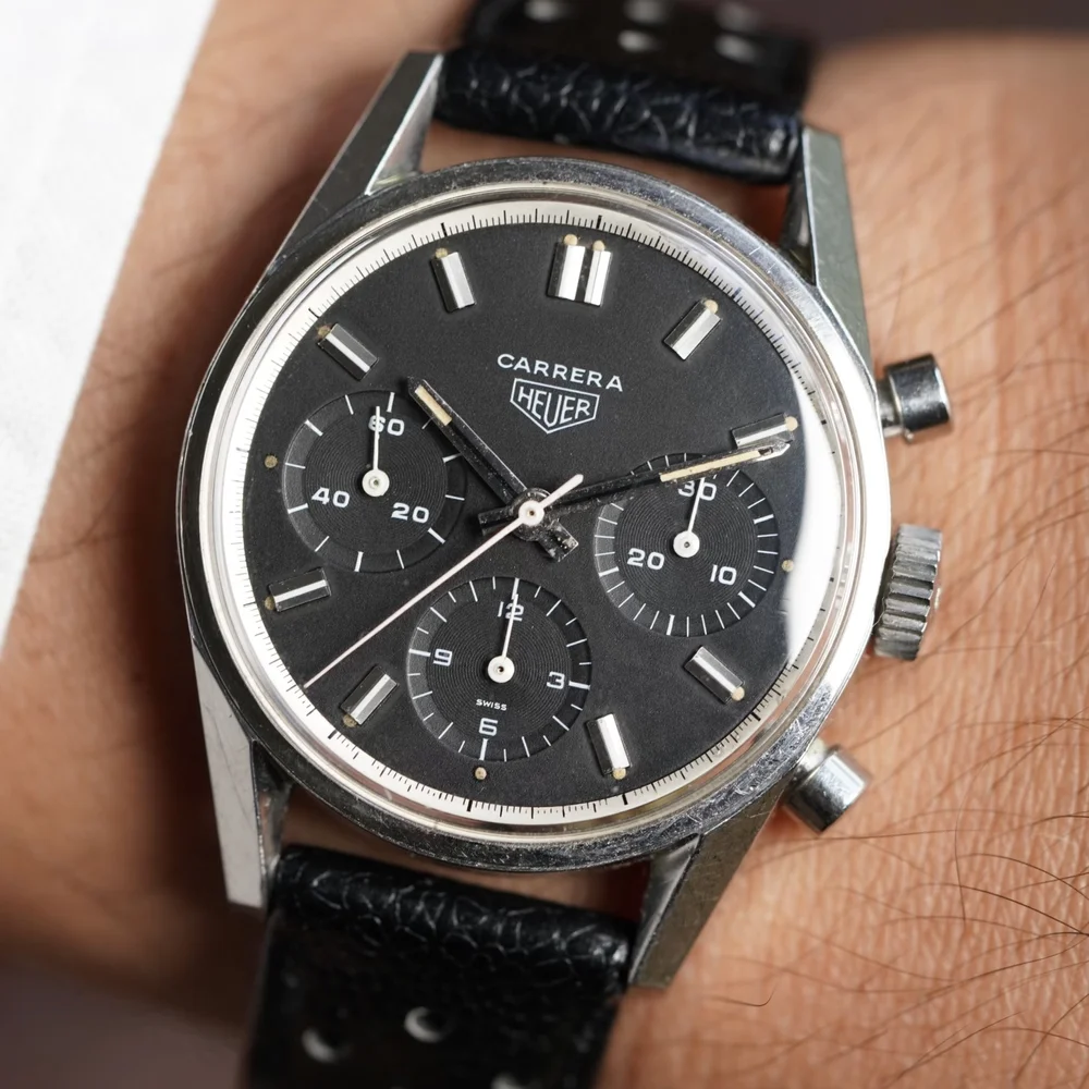 Heuer Carrera Reference 2447N Unpolished — Wind Vintage