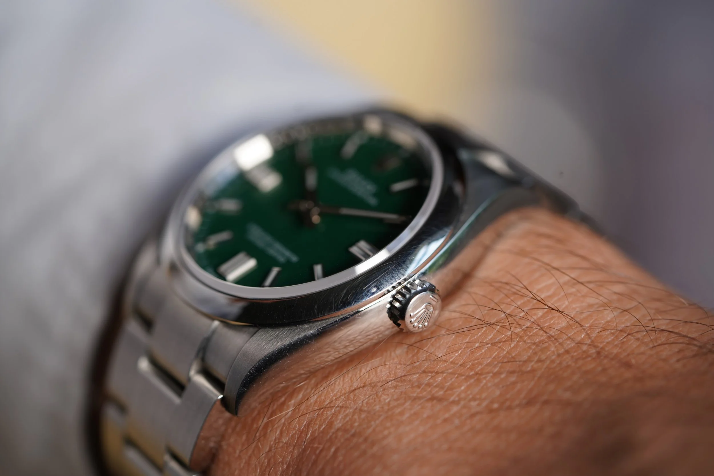 Rolex Oyster Perpetual Reference 126000 Green Dial Full Set — Wind Vintage