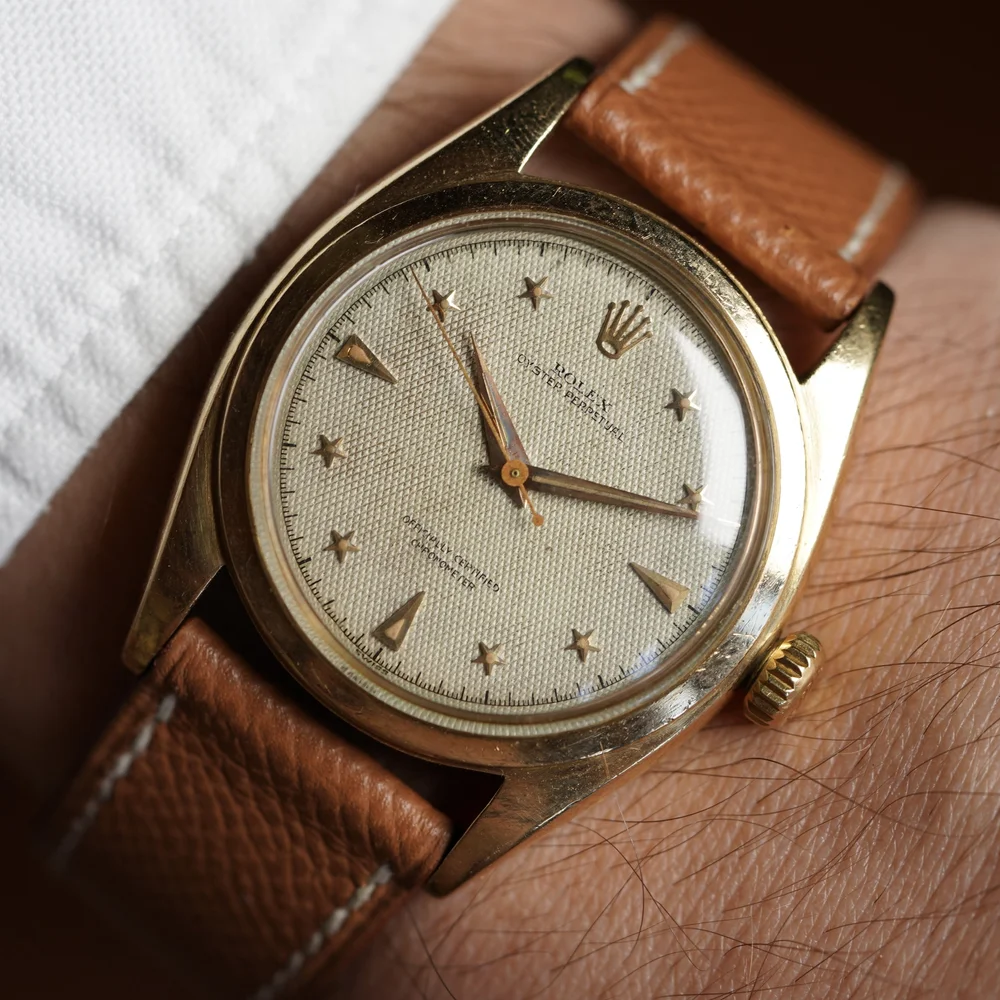 Rolex Stelline Star Dial Galaxy Reference 6098 in 18K Yellow Gold ...