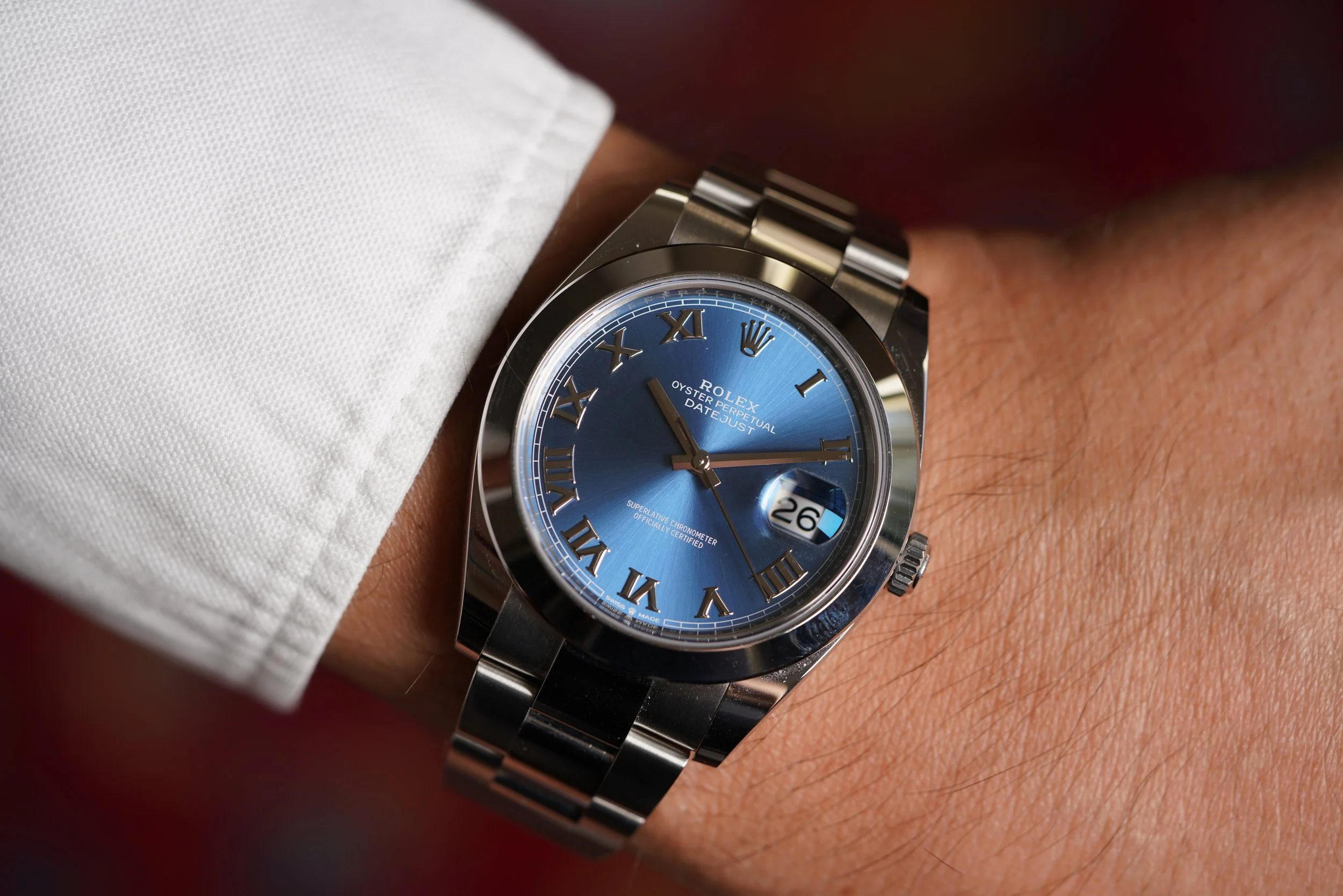 Rolex Datejust Blue Roman Numeral Dial Reference 126300 Full Set ...