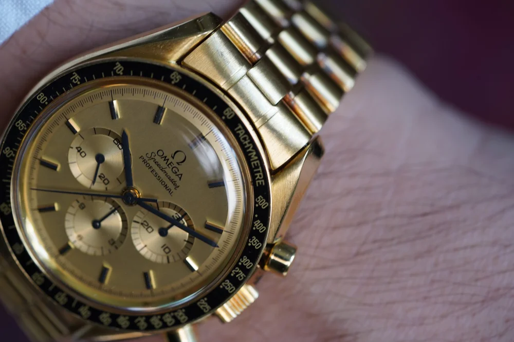 OMEGA Speedmaster Reference 345.0802 18K Gold — Wind Vintage