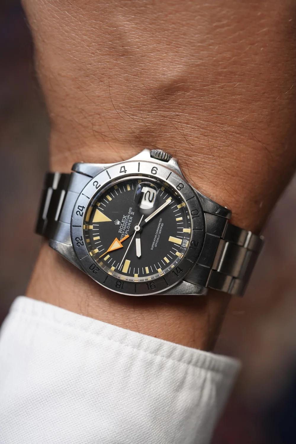 Rolex Explorer II Reference 1655 Straight Hand MK1 Bezel — Wind Vintage