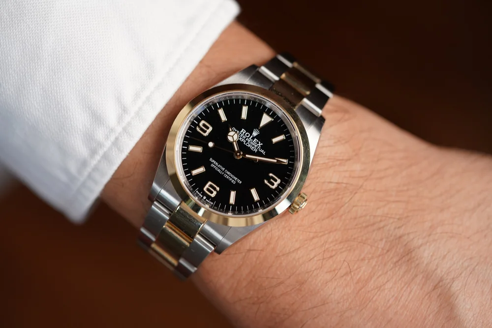 Rolex Two-Tone Explorer I Reference 124273 Full Set Unpolished — Wind ...