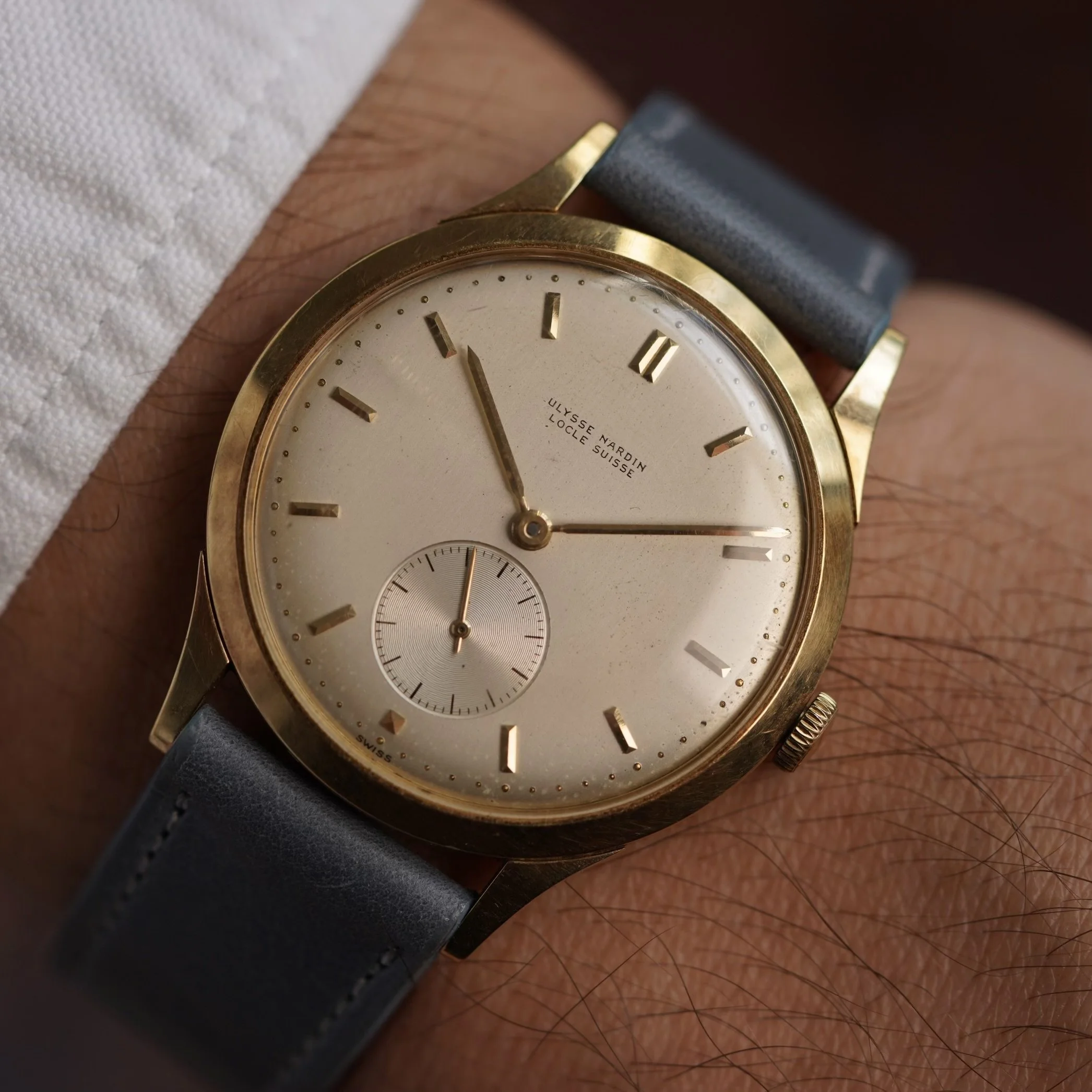 Vintage Ulysse Nardin 14K Yellow Gold Wristwatch — Wind Vintage