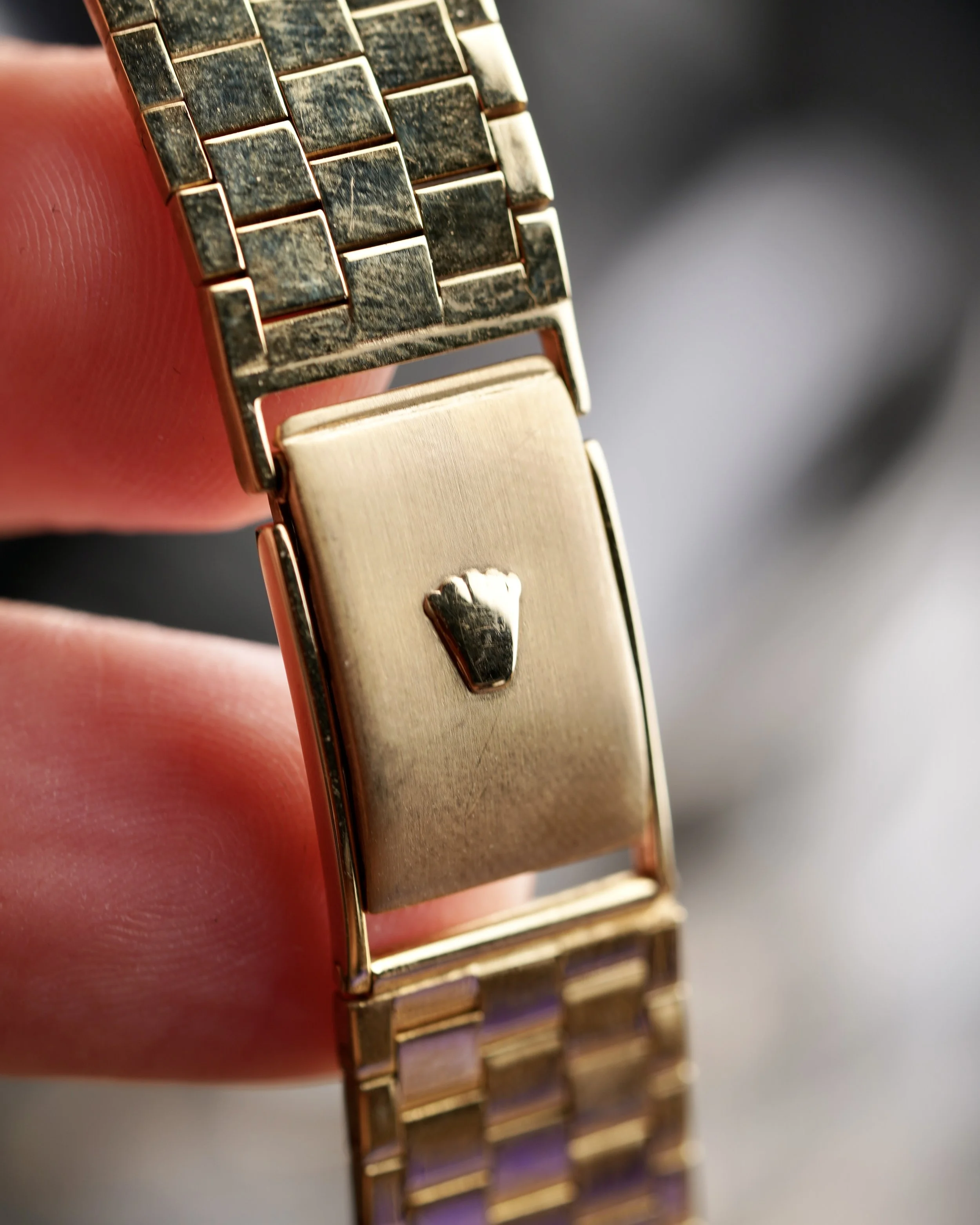 19mm Rolex 9K Yellow Gold Made In England Stretch Bracelet 6.5 Inches ...