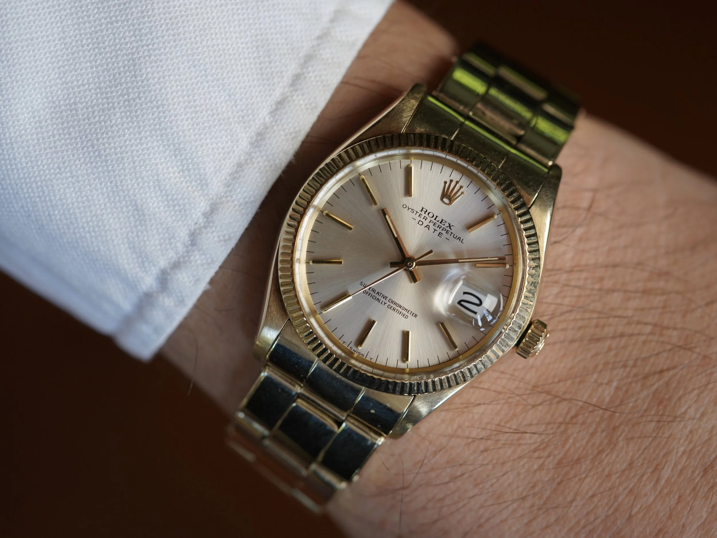Rolex Date Reference 1503 In 14K Yellow Gold — Wind Vintage