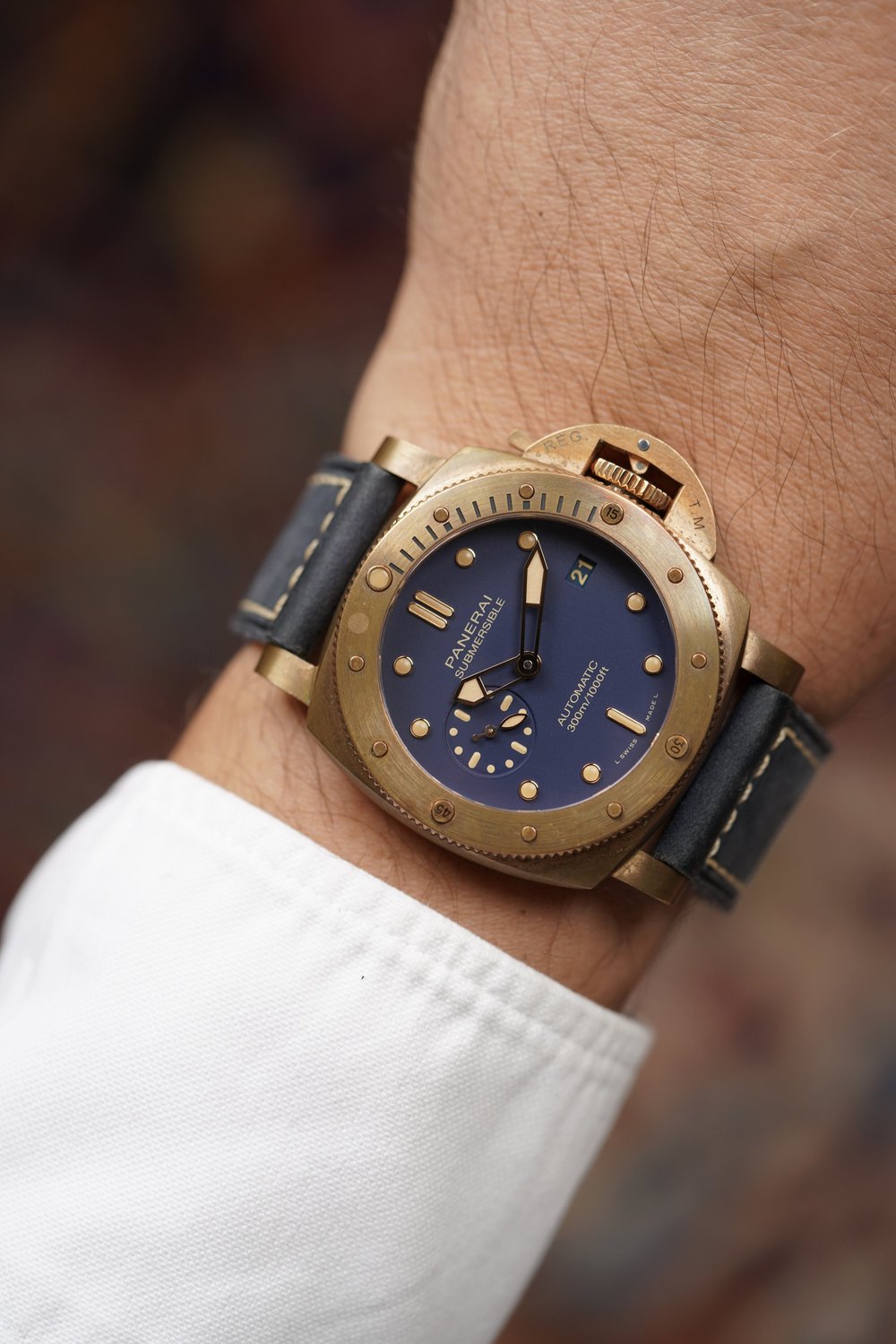 Panerai Submersible Bronzo Blu Abisso PAM01074 Full Set — Wind Vintage
