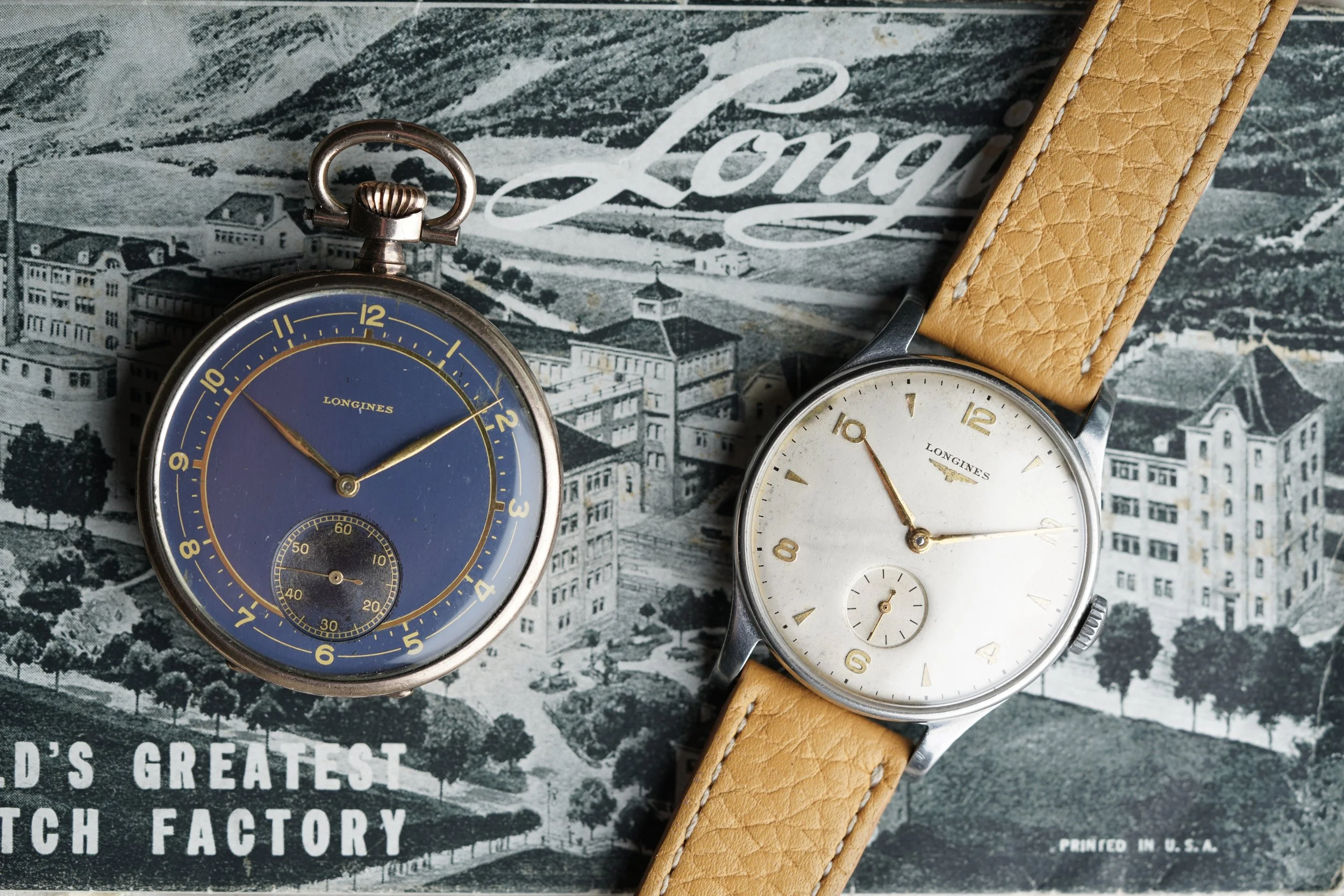 The Blue Niello Longines Pocket Watches — Wind Vintage