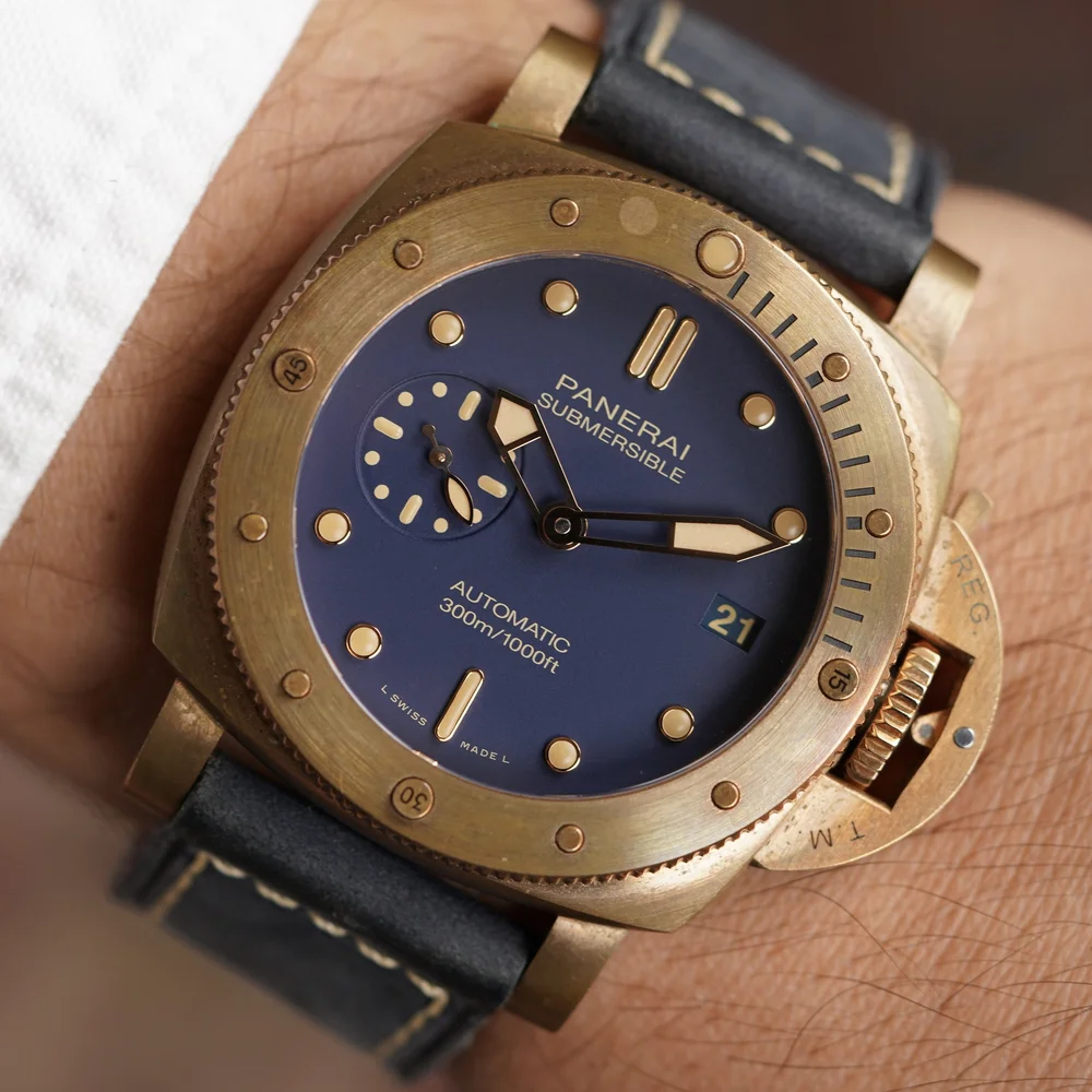 Panerai Submersible Bronzo Blu Abisso PAM01074 Full Set — Wind Vintage
