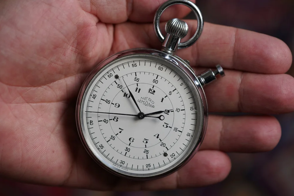Lemania Nero Stopwatch for British Broadcasting Corporation — Wind Vintage