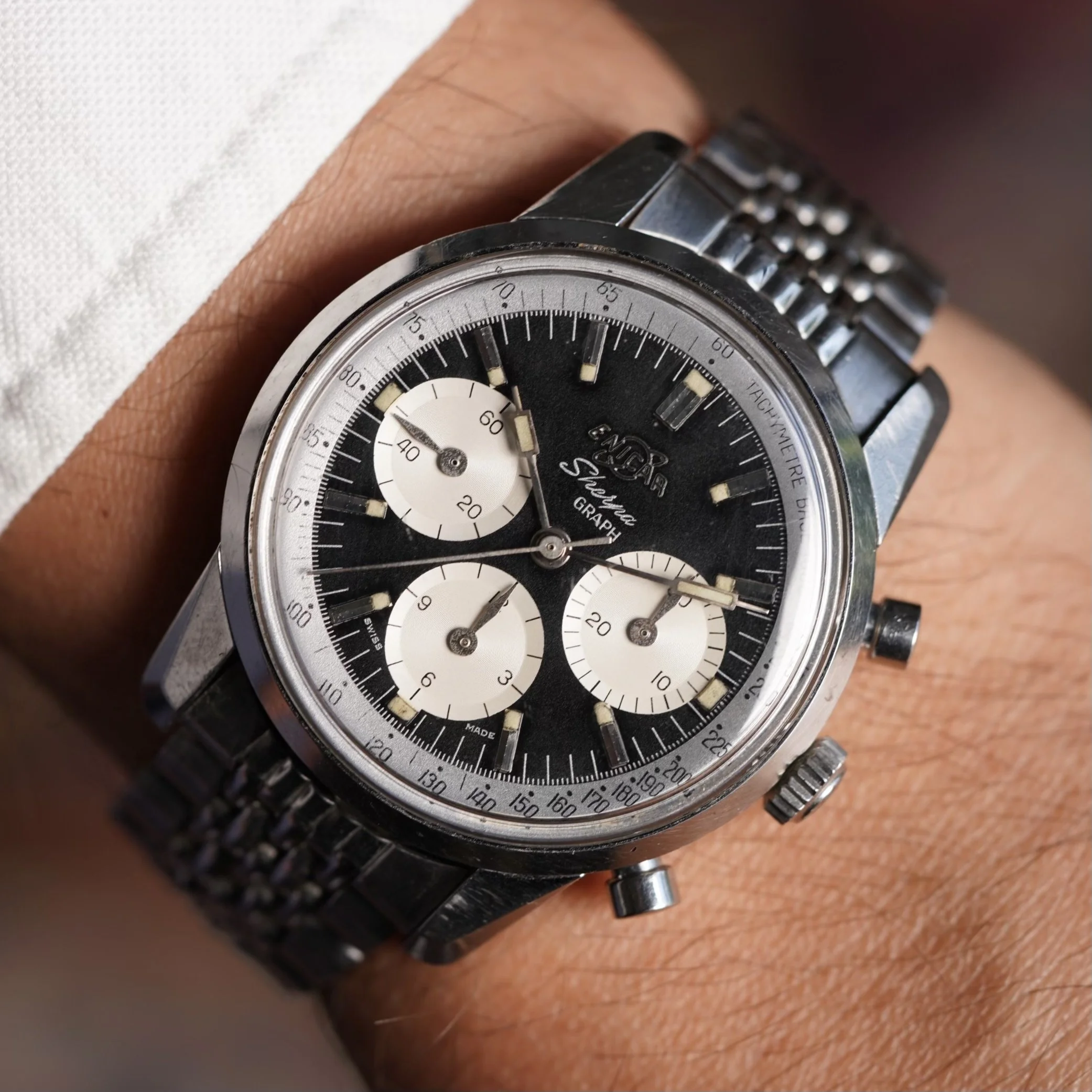 Enicar Sherpa Graph Mark 1A Unpolished — Wind Vintage