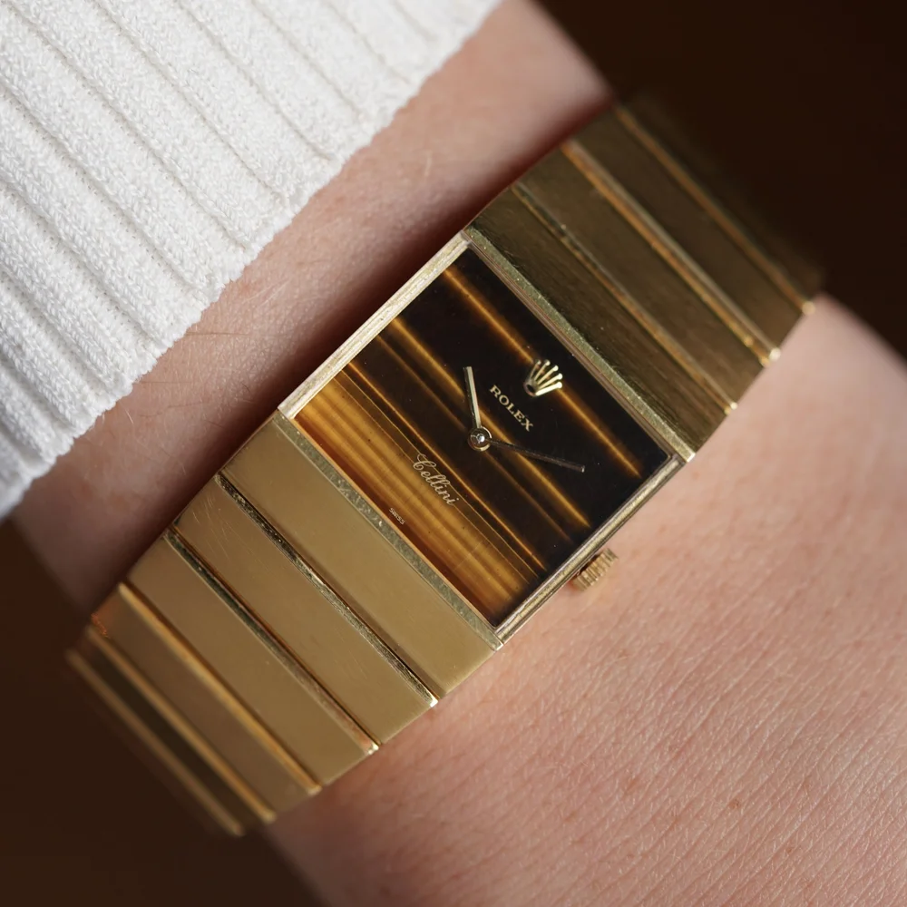 Rolex Tiger Eye Dial Midas Reference 4314 in 18K Yellow Gold w/ Papers ...