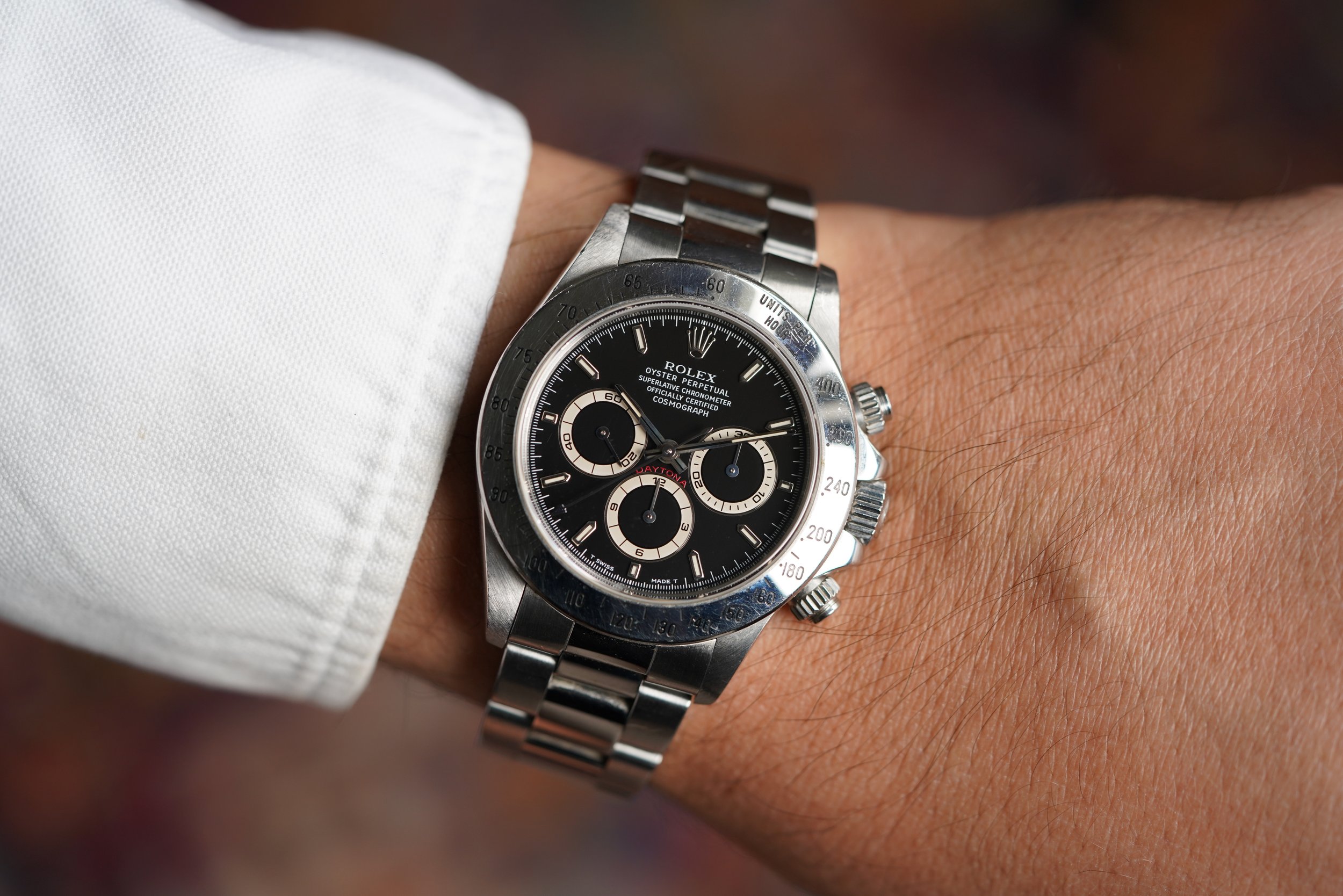 Rolex Zenith Daytona Reference 16520 Black Dial Unpolished — Wind Vintage