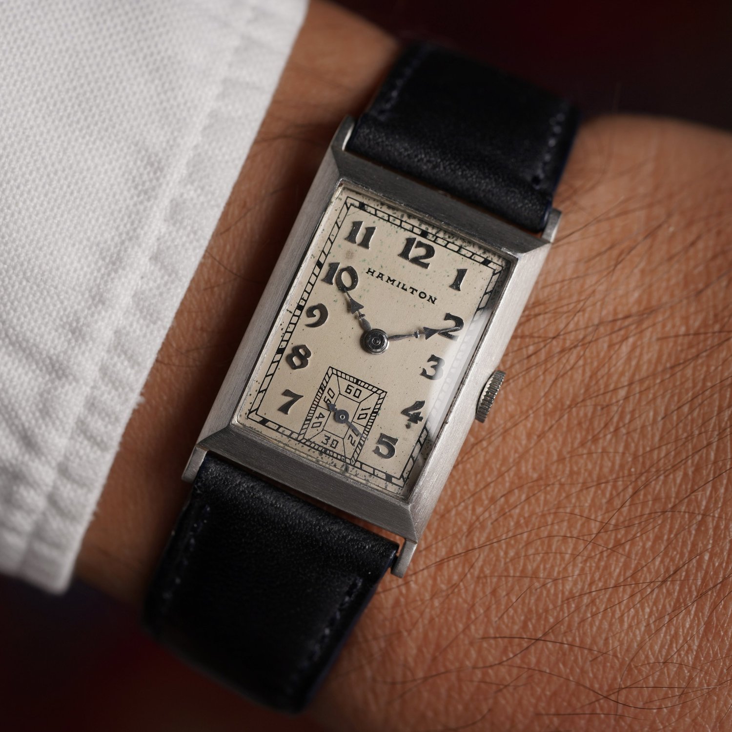 Vintage Hamilton Tank in Platinum Unpolished — Wind Vintage