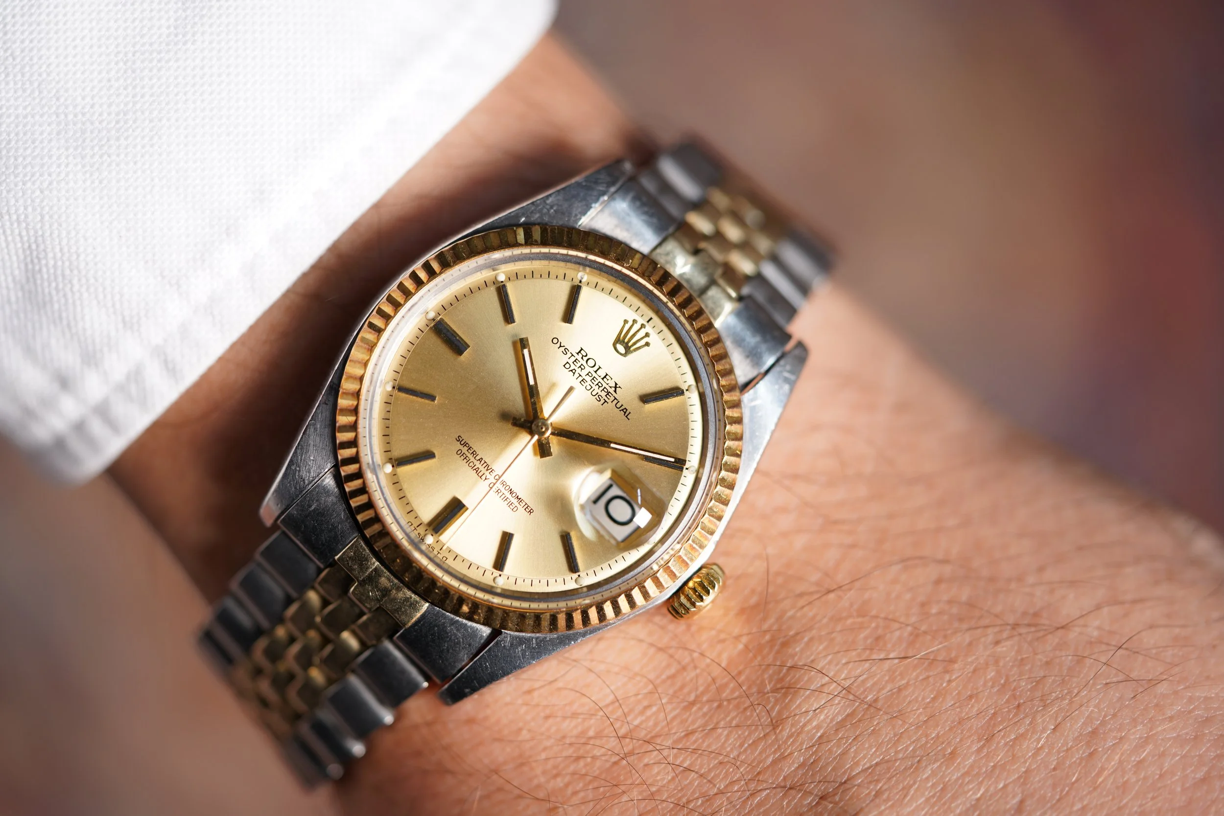 Rolex Datejust Two Tone On Wrist