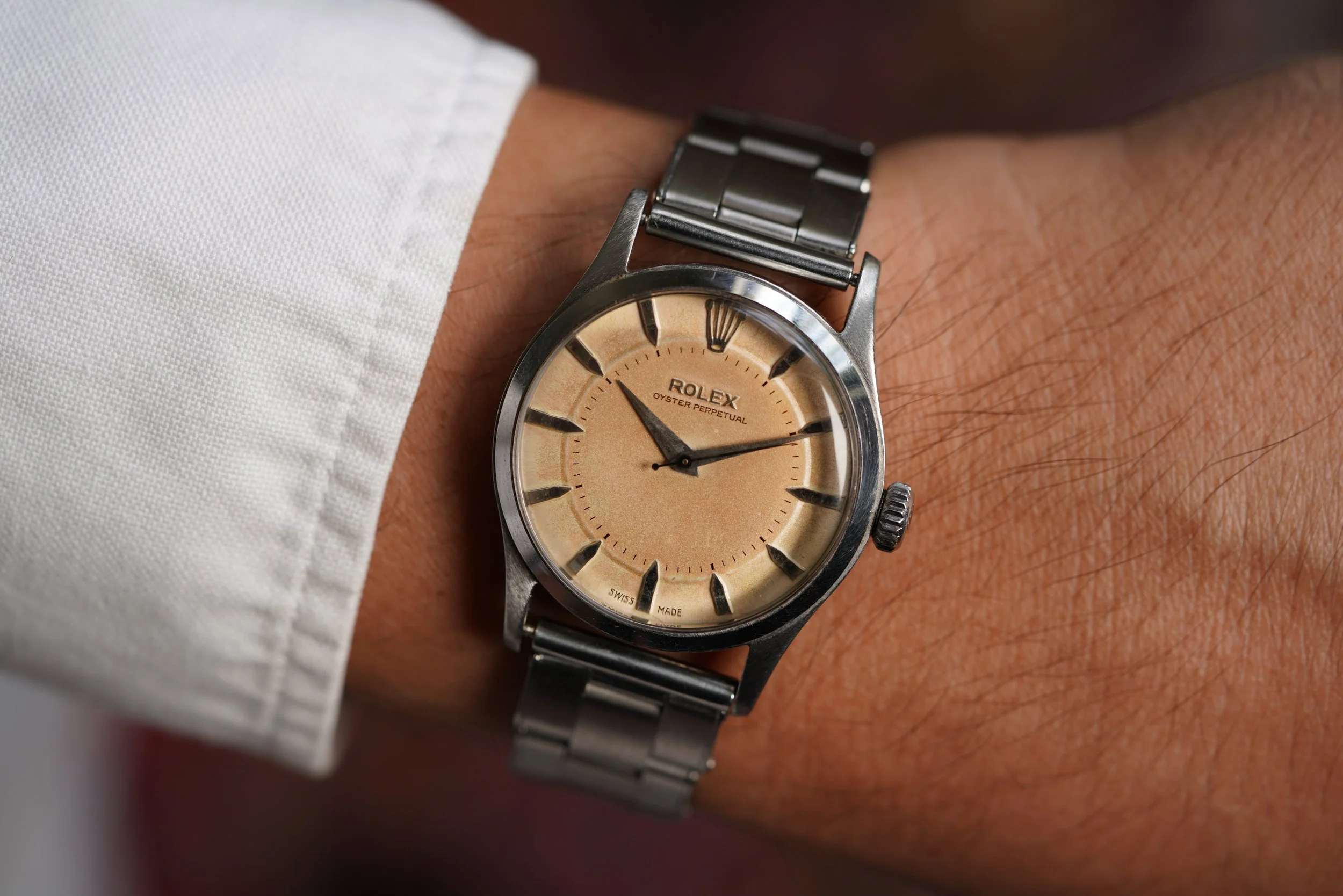 Rolex Non-Luminous Oyster Perpetual Reference 6332 on WAB Rivet ...