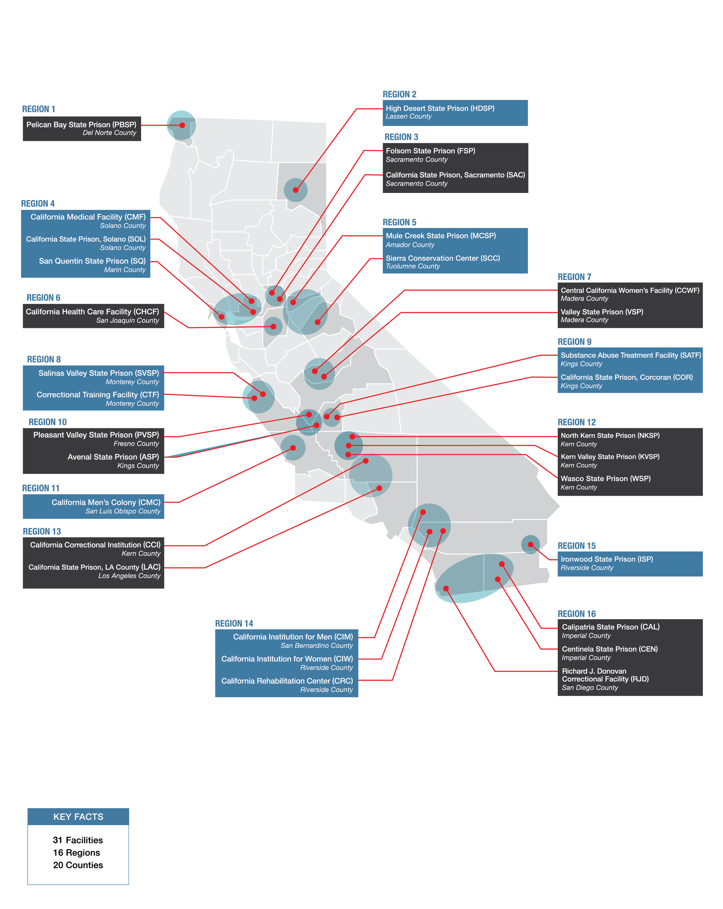 Facilities Map — California Arts in Corrections
