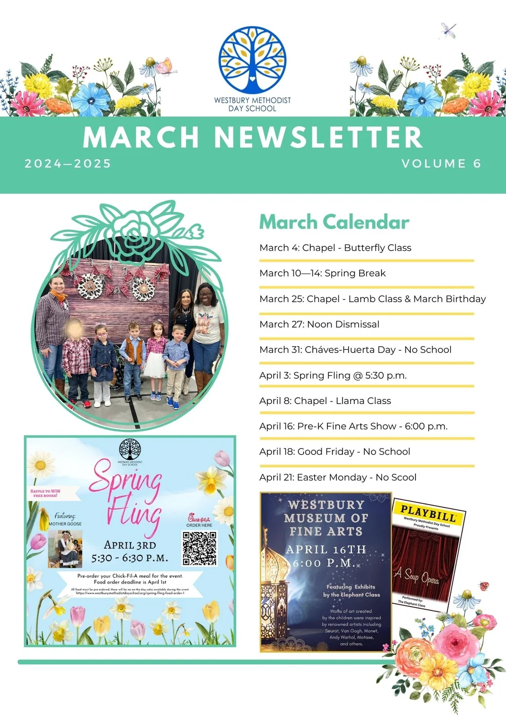 Parent Newsletters — Westbury Methodist Day School