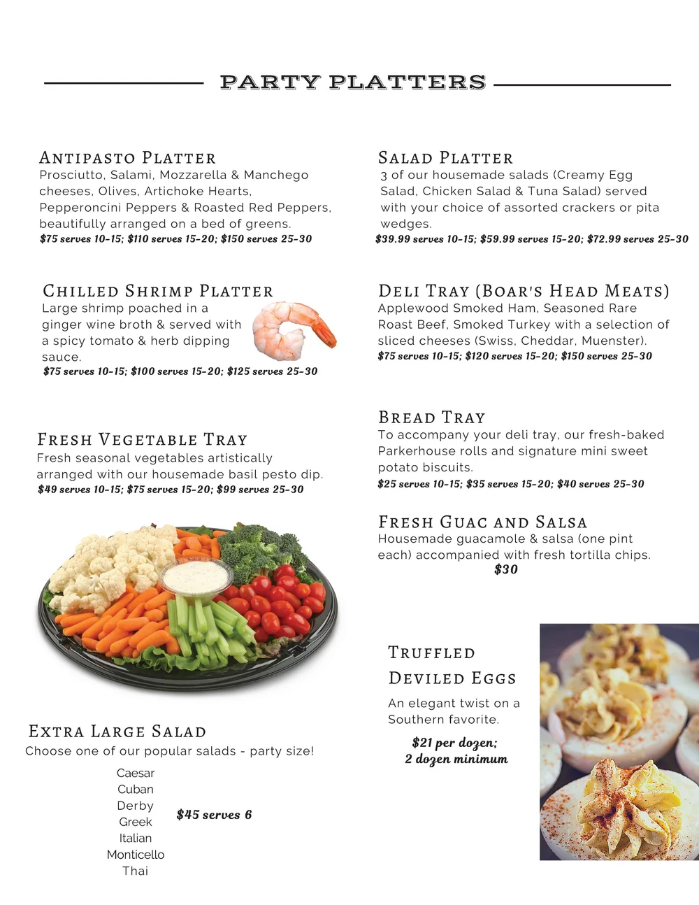 Gourmet Catering Menus
