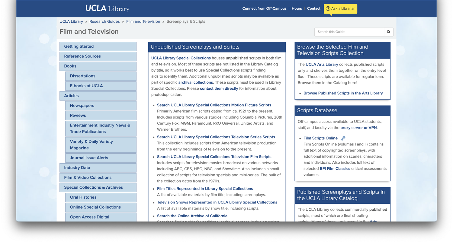 The Essential Web Resources for Screenwriters — The Writers Guild ...