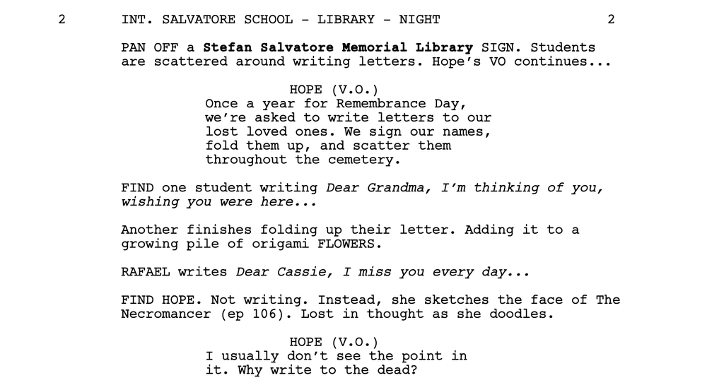 FORMATTING YOUR SPEC SCRIPT WHILE SOCIAL DISTANCING: A PRIMER - PART 2 ...