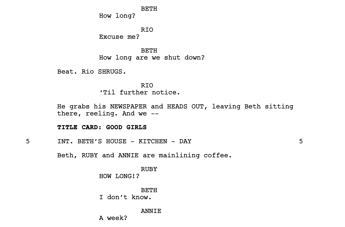 FORMATTING YOUR SPEC SCRIPT WHILE SOCIAL DISTANCING: A PRIMER PART 7 ...