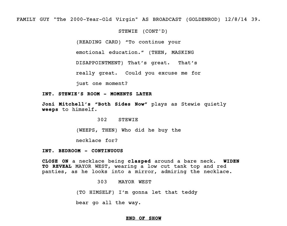 FORMATTING YOUR SPEC SCRIPT WHILE SOCIAL DISTANCING: A PRIMER - PART 9 ...