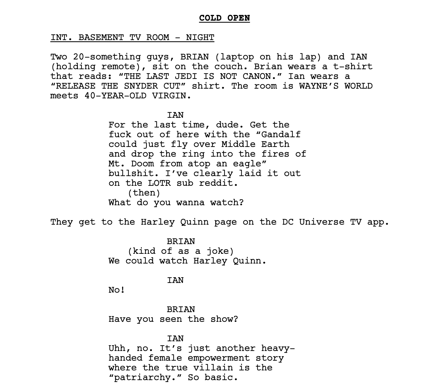 FORMATTING YOUR SPEC SCRIPT WHILE SOCIAL DISTANCING, A PRIMER PART 19 ...